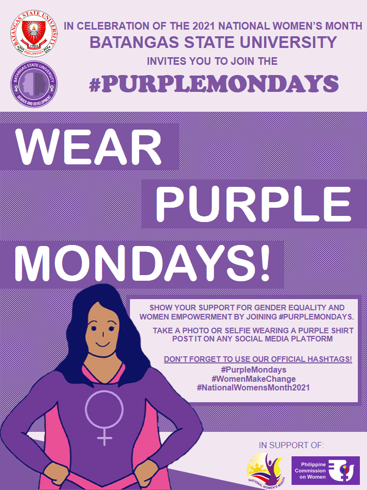 2021 National Women's Month #WomenMakeChange | Batangas State ...