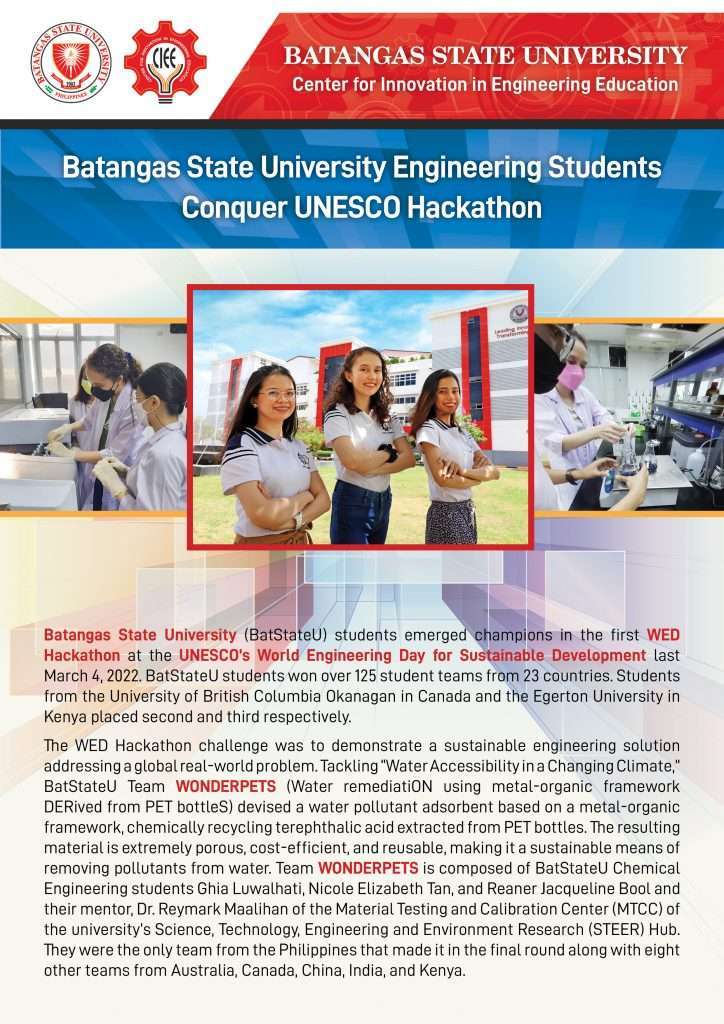 Batangas State University Engineering Students Conquer UNESCO Hackathon ...