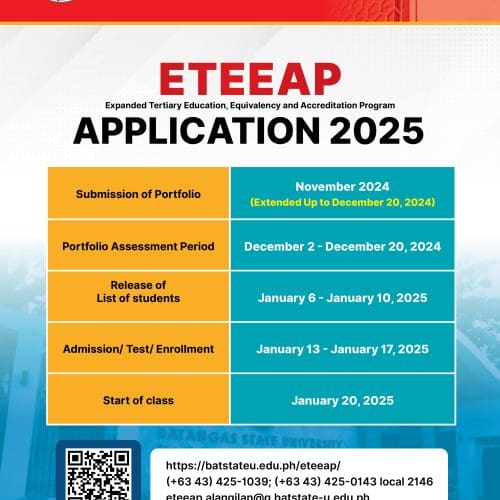 BatStateUCAT 2025 Online Application opens on November 6, 2024 | Batangas State University, The ...